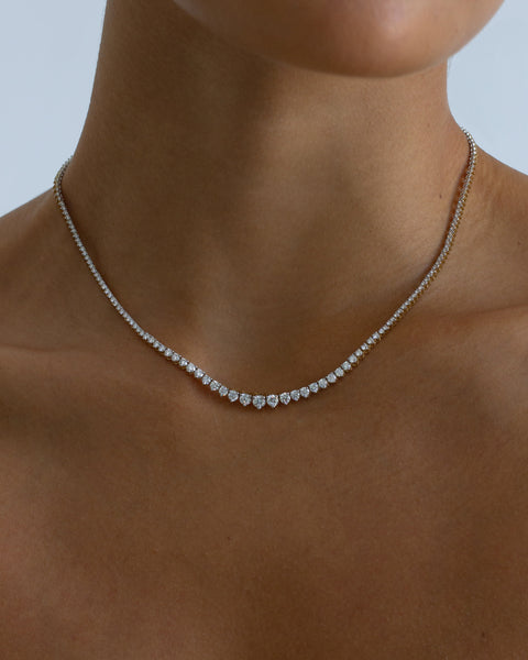 The Graduated Tennis Necklace | Luv Aj