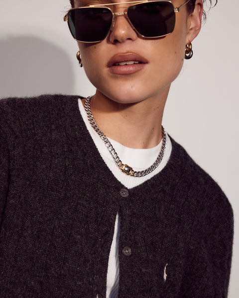 Kate Bezel Stud Necklace | Luv Aj