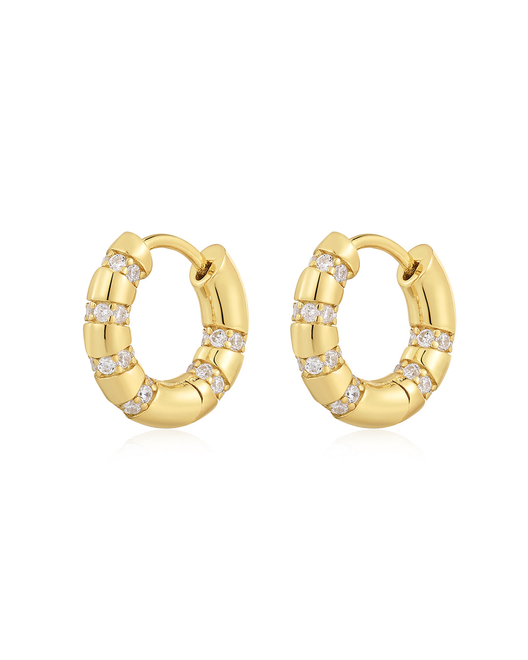 Baby Pave Huggies- Silver (Ships Late January) | Luv Aj