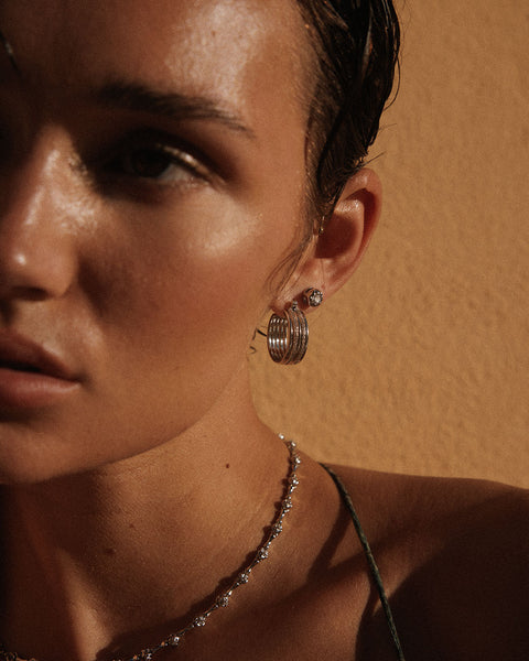 The Ridged Positano Hoops | Luv Aj
