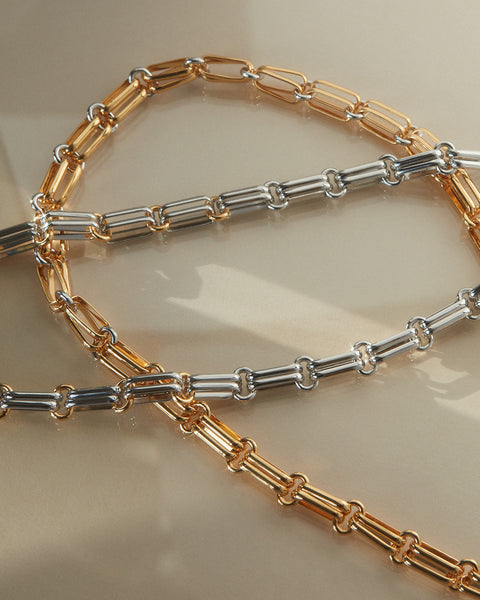 Dalia Two-Tone Chain Necklace | Luv Aj