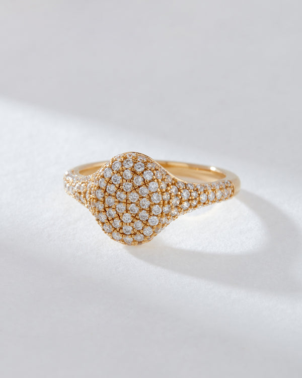 The Perfect Pave Signet Ring | Luv Aj