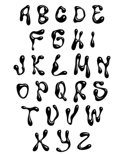 Goopy Letter Initial Earrings | Luv Aj