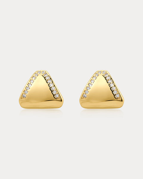 The Pave Shield Studs | Luv Aj