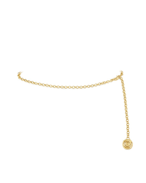 Rosette Coil Chain Belt- Gold | Luv Aj