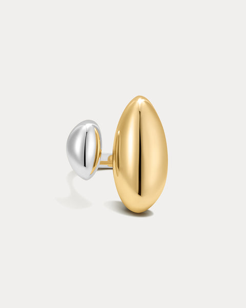 The Luv Aj Two-Tone Chrome Orb Ring | Luv Aj
