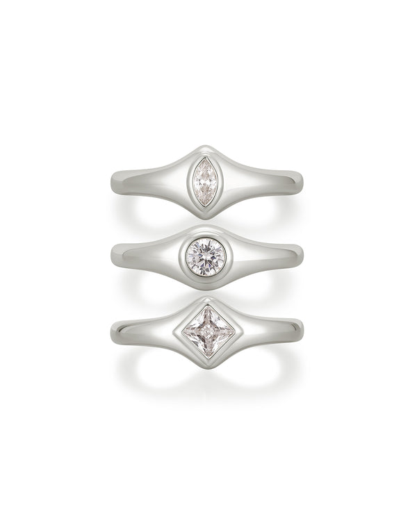 The Bijoux Bezel Ring Set | Luv Aj