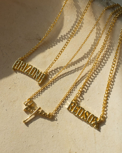 The MLB Nameplate Necklace from Luv Aj | Luv Aj