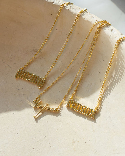 The MLB Nameplate Necklace from Luv Aj | Luv Aj