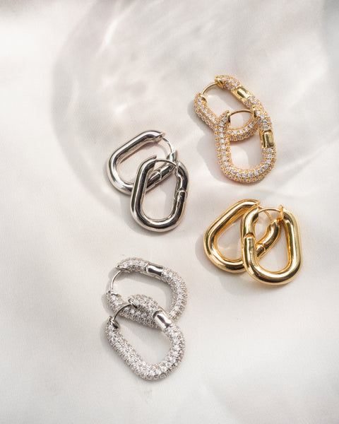 XL Chain Link Hoops- Gold | Luv Aj