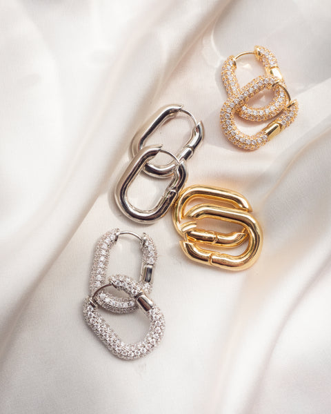 XL Chain Link Hoops- Gold | Luv Aj