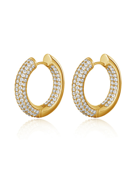 The Reversible Amalfi Hoops- Gold | Luv Aj