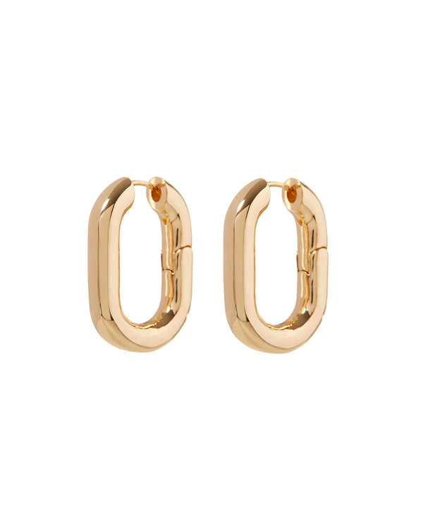 XL Chain Link Hoops- Gold (Ships Late October) | Luv Aj