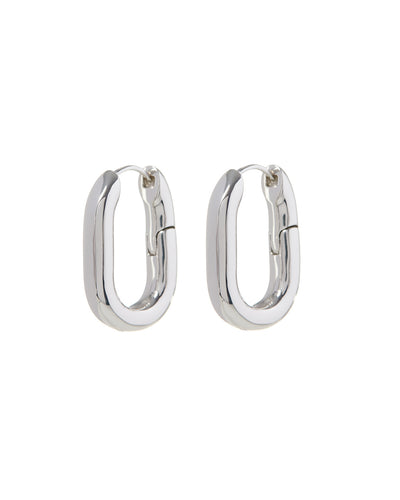 XL Chain Link Hoops- Silver | Luv Aj
